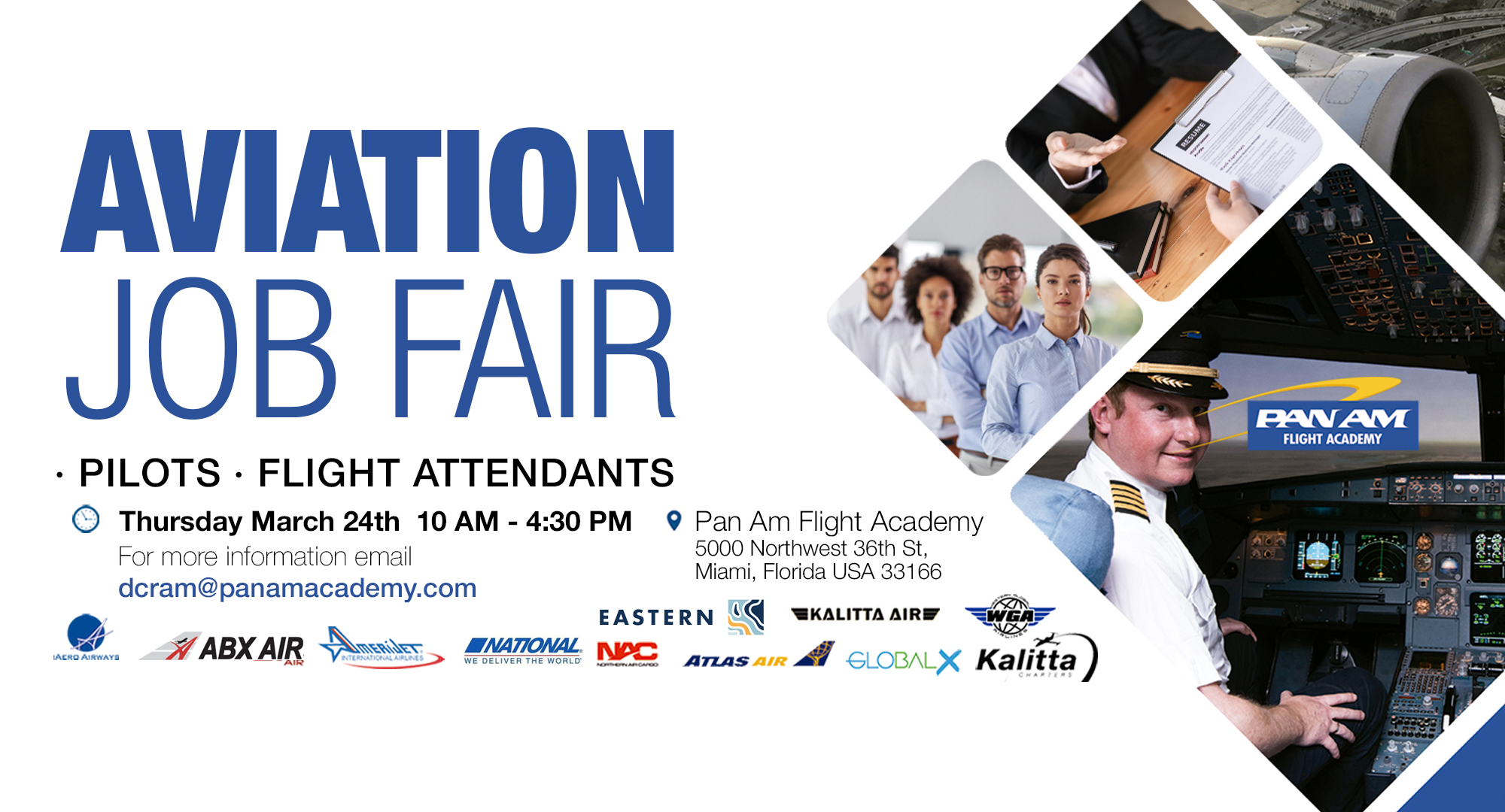 Job Fair for Aviation Professionals - Pan Am Flight Academy